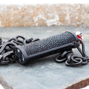 BLAZE & CHAIN Metal and Leather Lighter Holster Necklace | Etsy