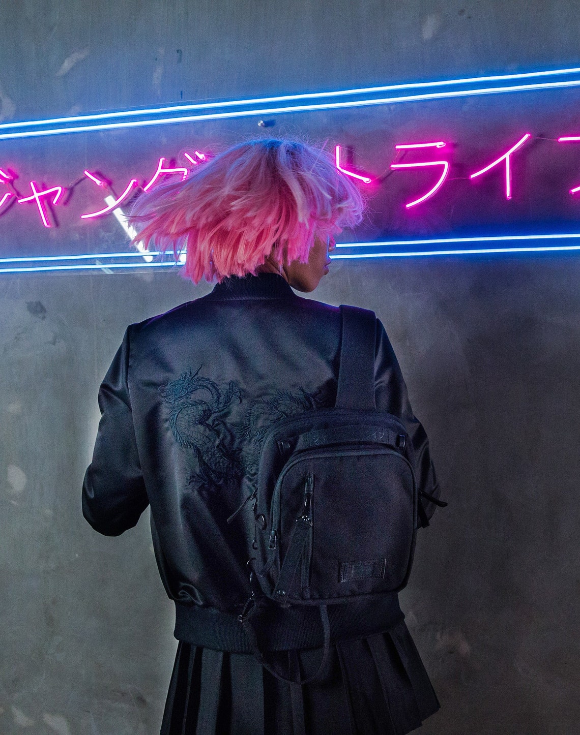 Dark Dragon Fantasy Black Satin Silk Bomber Jacket | Etsy