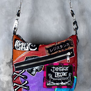 Colorful Punk Bag I Purse I Crossbody Bag I Hand Painted Bag - Etsy