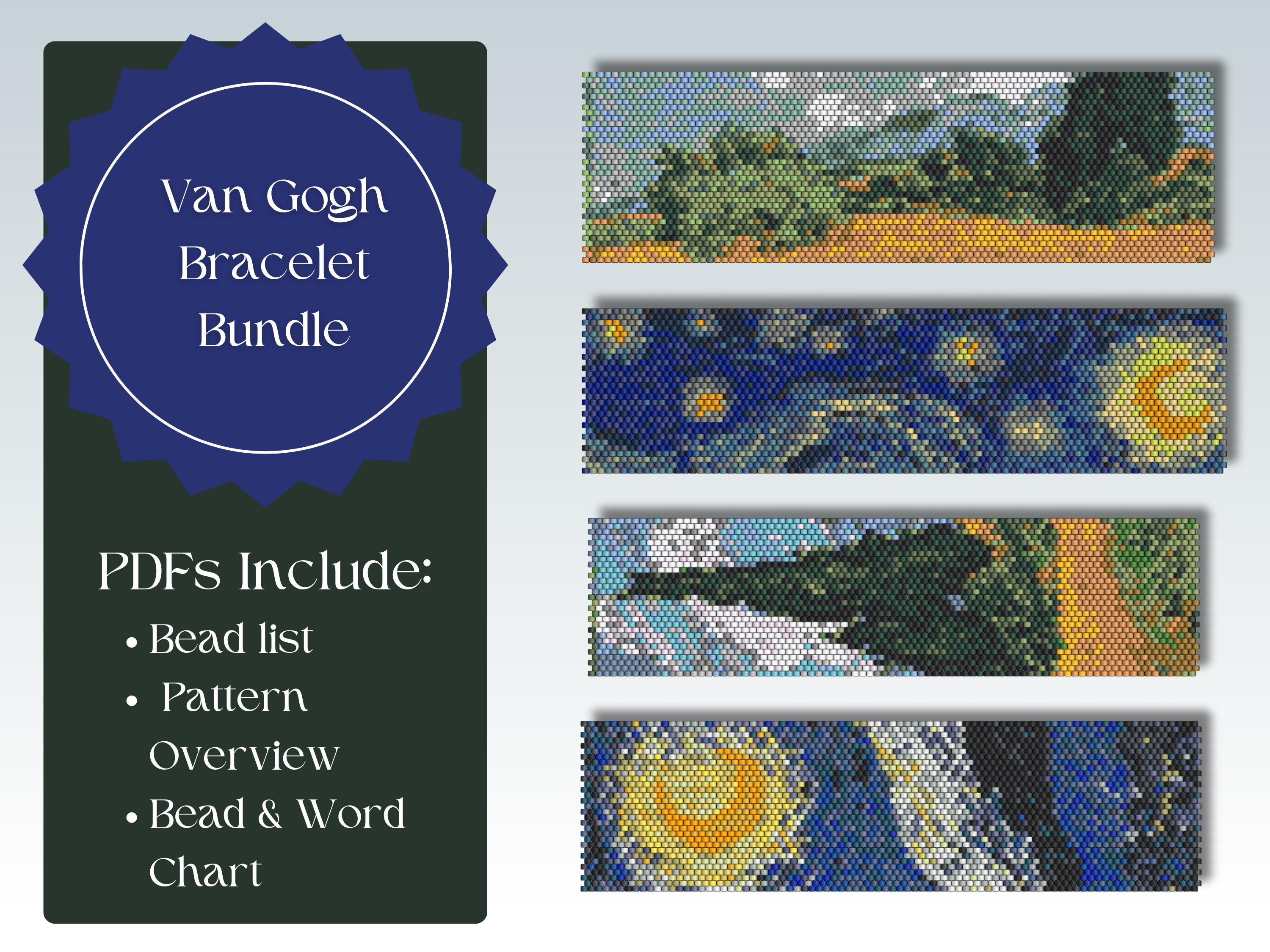 Vincent Van Gogh Bracelet Pattern Bundle | 4 Impressionist Bracelets ...