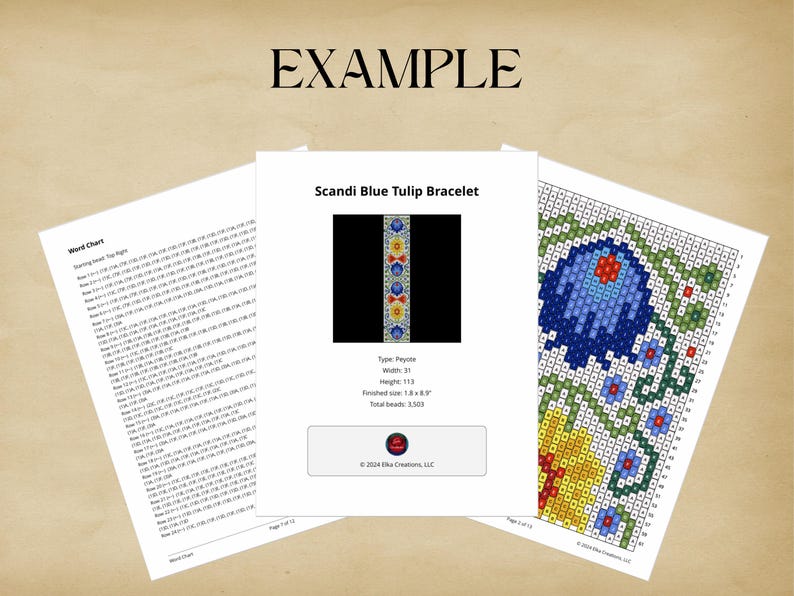 Gustav Klimt Bracelet Pattern | Klimt Flower Bracelet | Peyote Digital ...