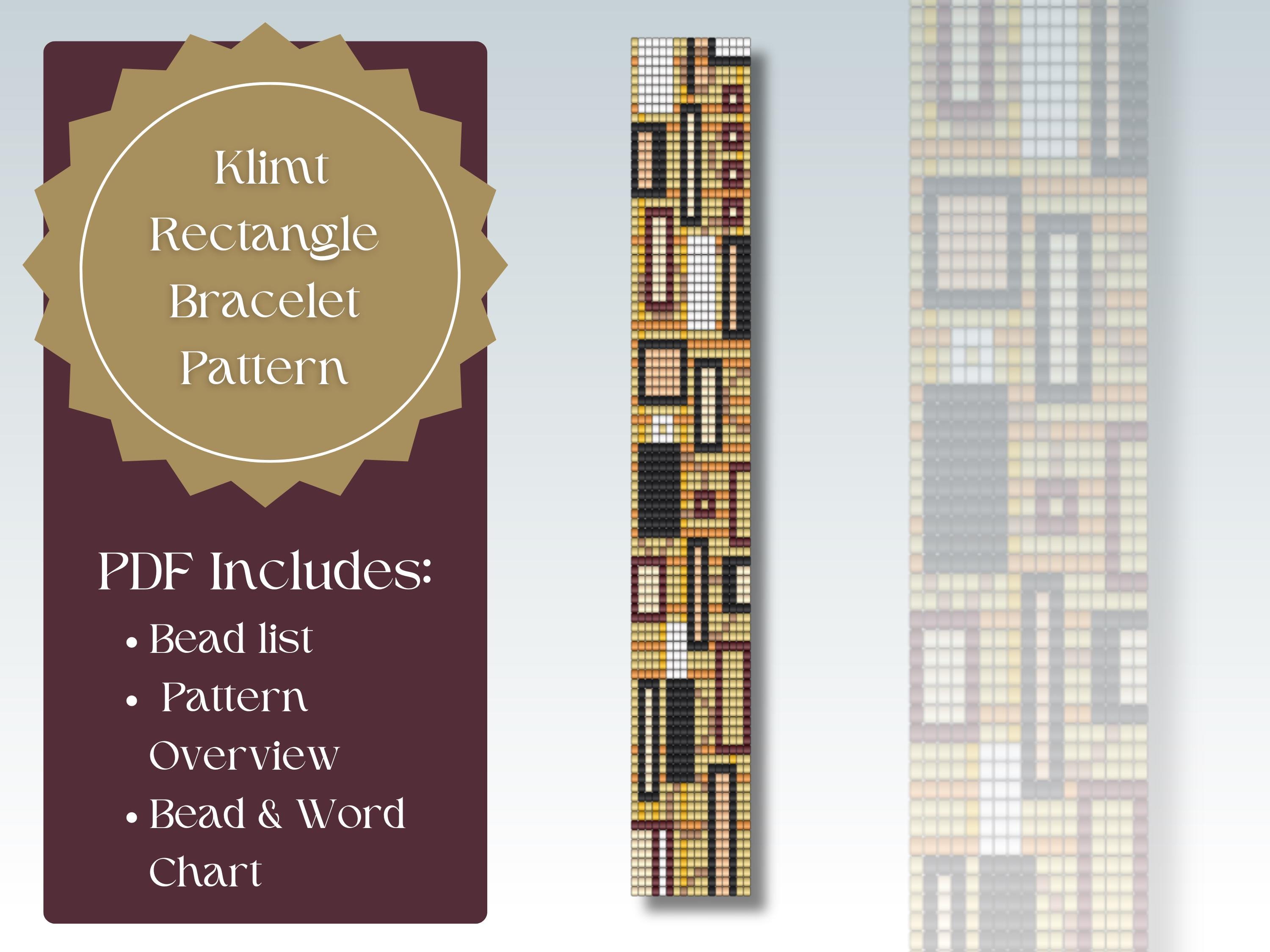 Gustav Klimt Bracelet Pattern | Klimt Rectangle Bracelet | Bead Loom ...