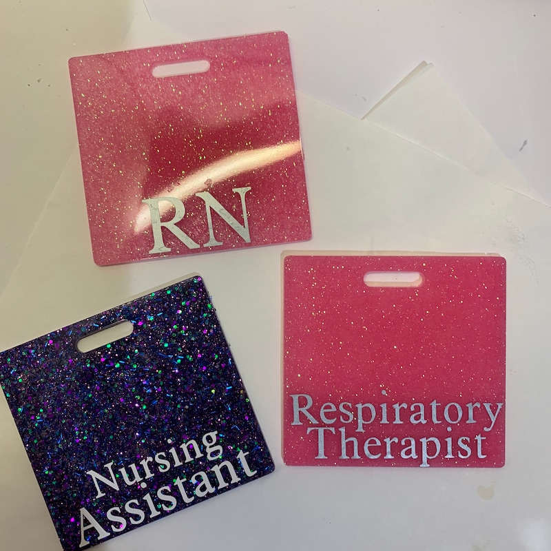 Epoxy Name Reel Badge - Etsy