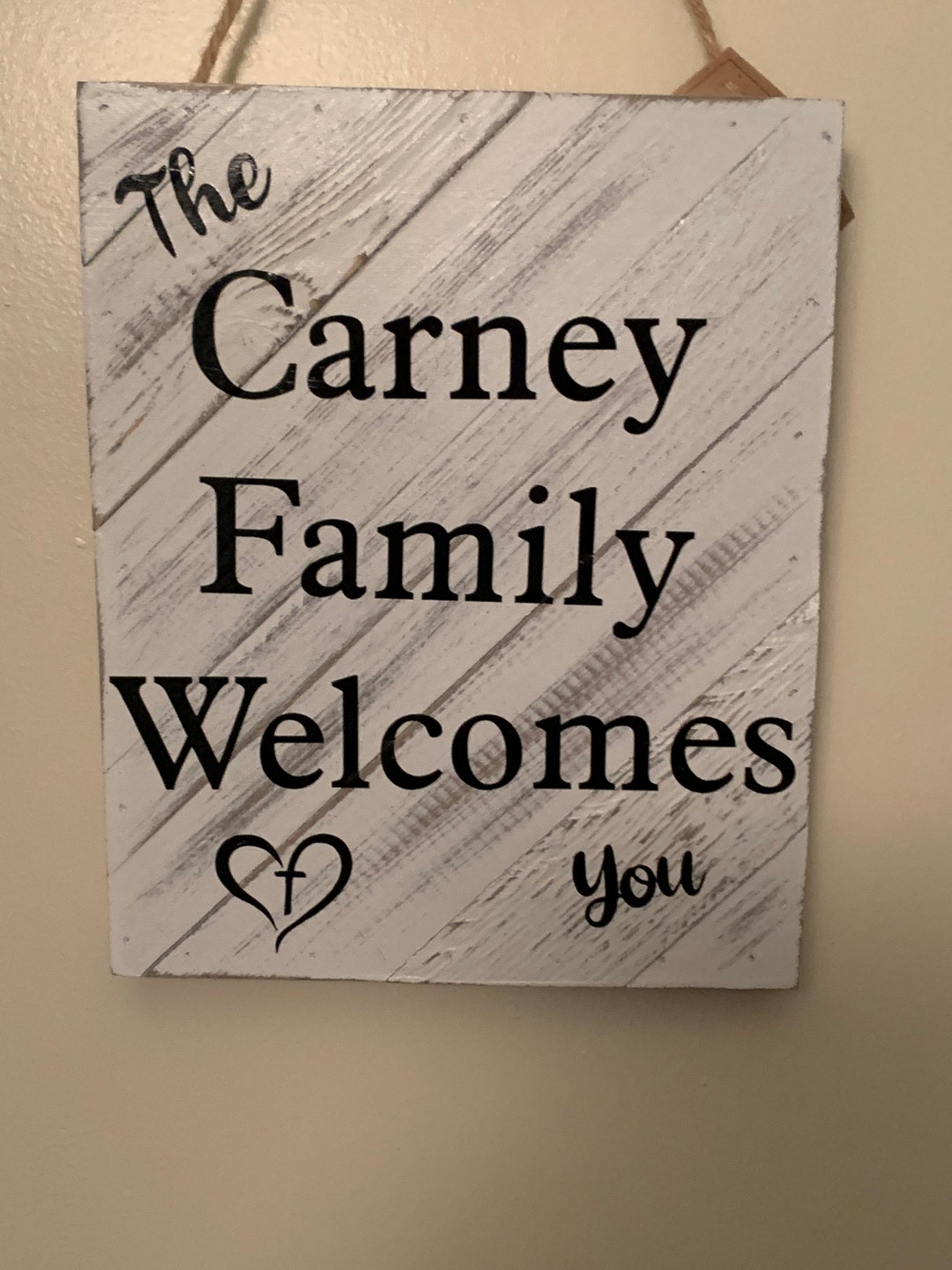 Personalized Farmhouse Family Welcome Sign - Etsy