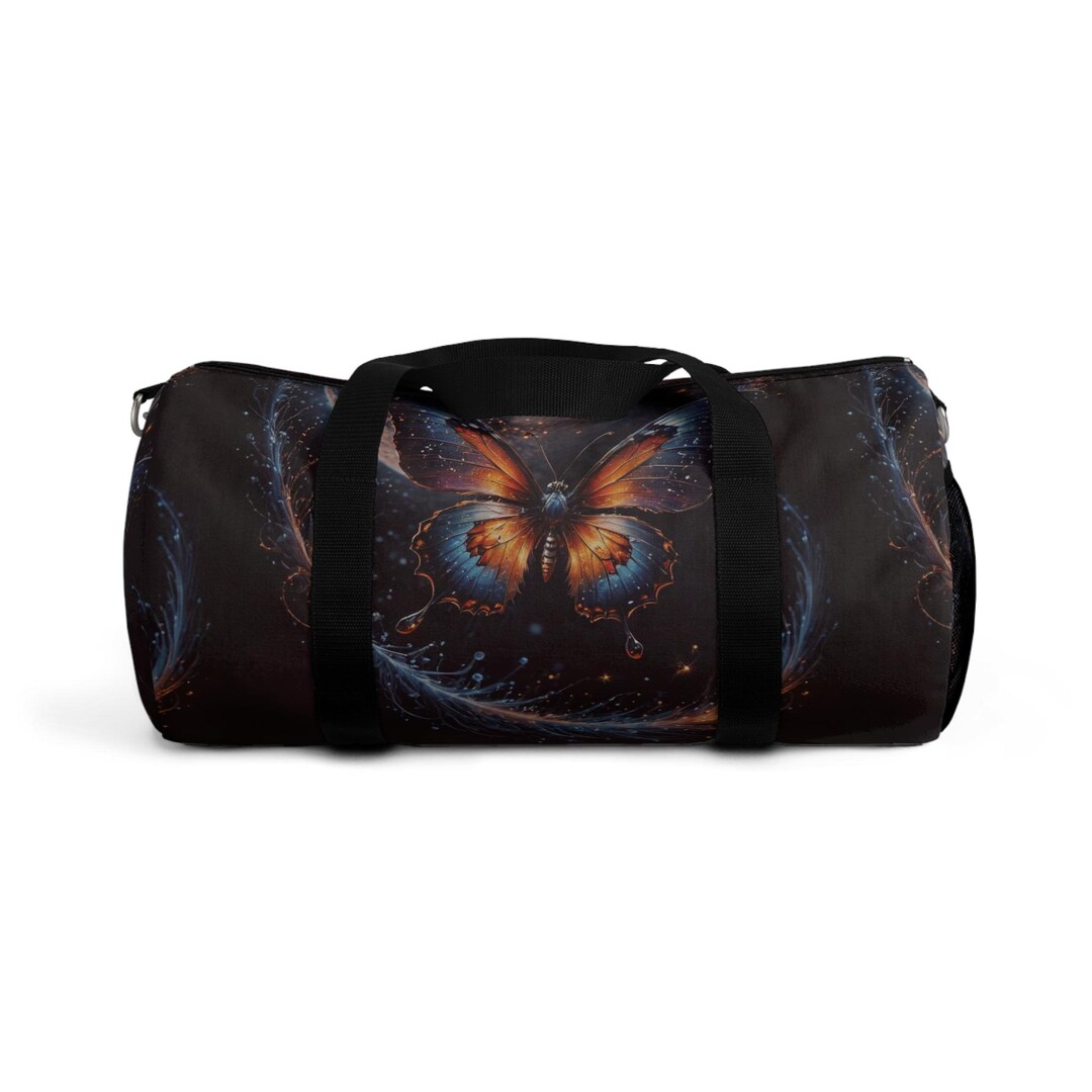 Butterfly Lover Duffel Bag Floral Butterfly Print Travel Bag, Weekend ...