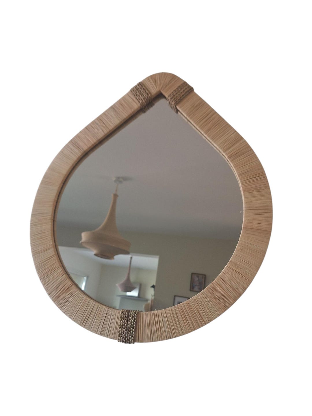 Raffia Teardrop Mirror – Moroccan Handcrafted - Etsy