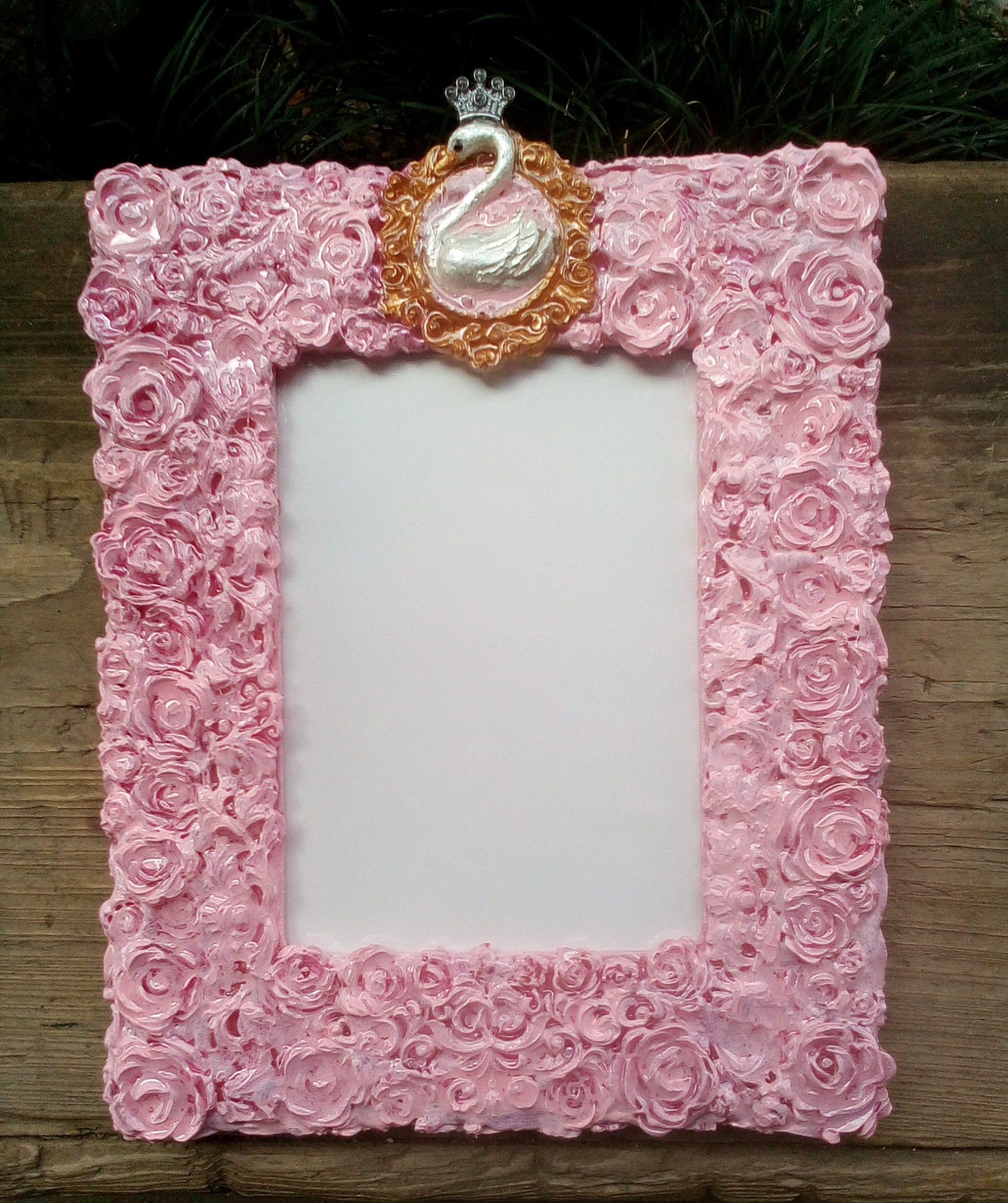 White Swan Photo Frame Pink Baby Gift 5x7 Picture Frame Beautiful Girls ...