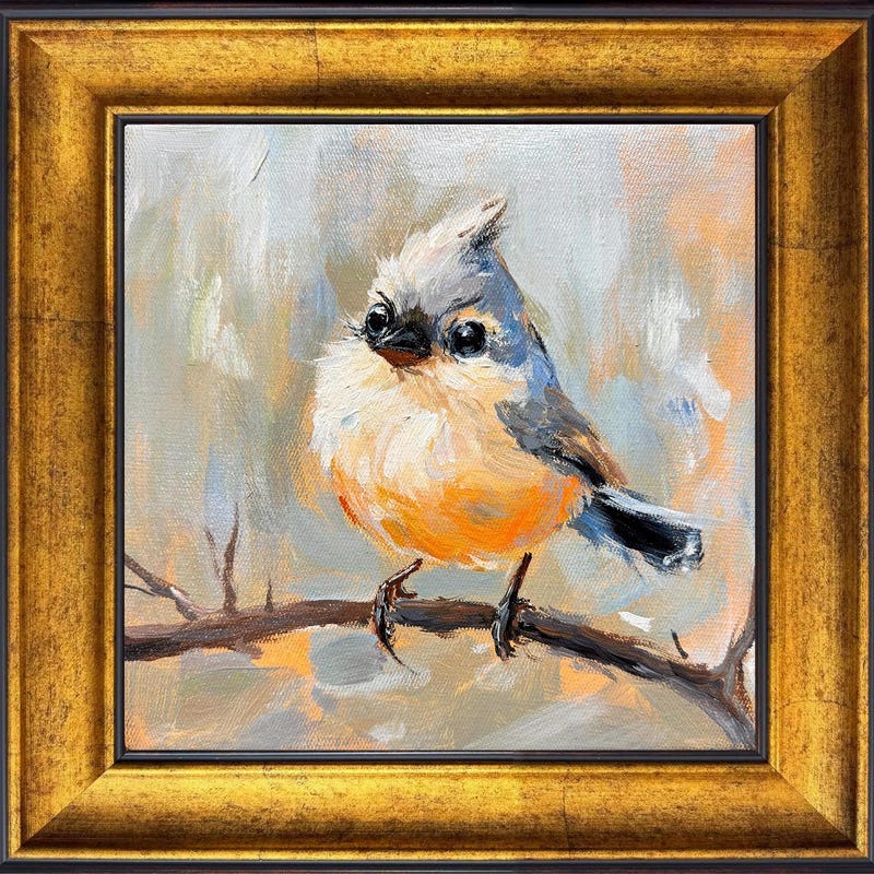 Handmade Oil Painting Birds - Etsy