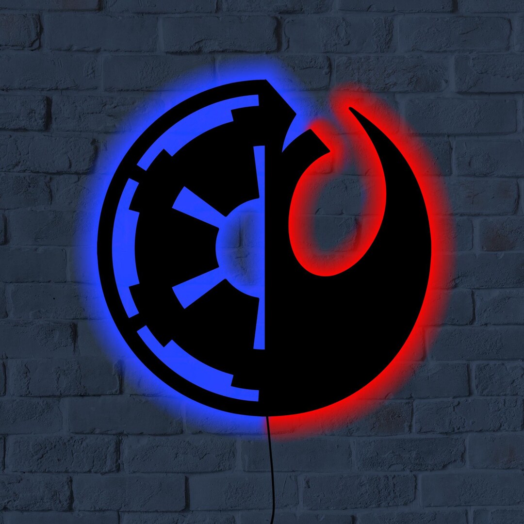 Customizable Star Wars LED Sign: Rebel Empire Personalized Wall Decor ...