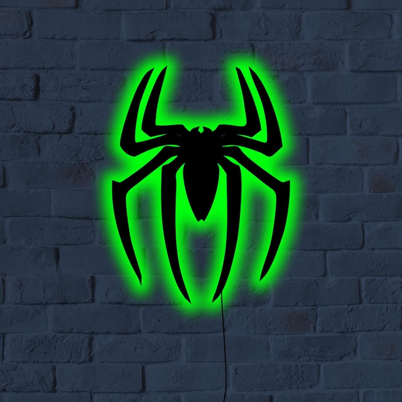Spider LED Wall Art– Personalized Spider Sign – Neon Sign – Spider ...