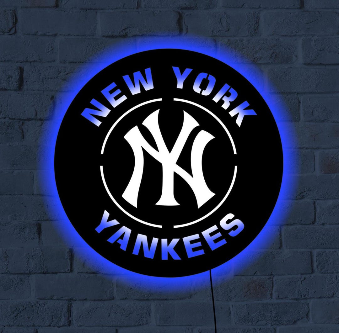 Yankees LED Wall Decor: Personalized Baseball Neon Sign - Etsy