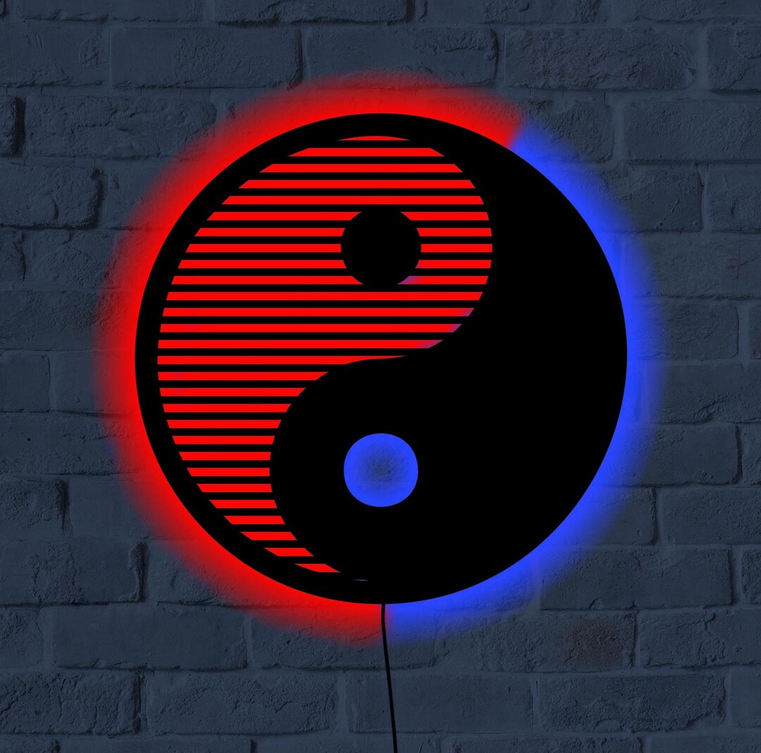 Light-up Yin Yang Wall Art – LED Spiritual & Meditation Room Decor ...
