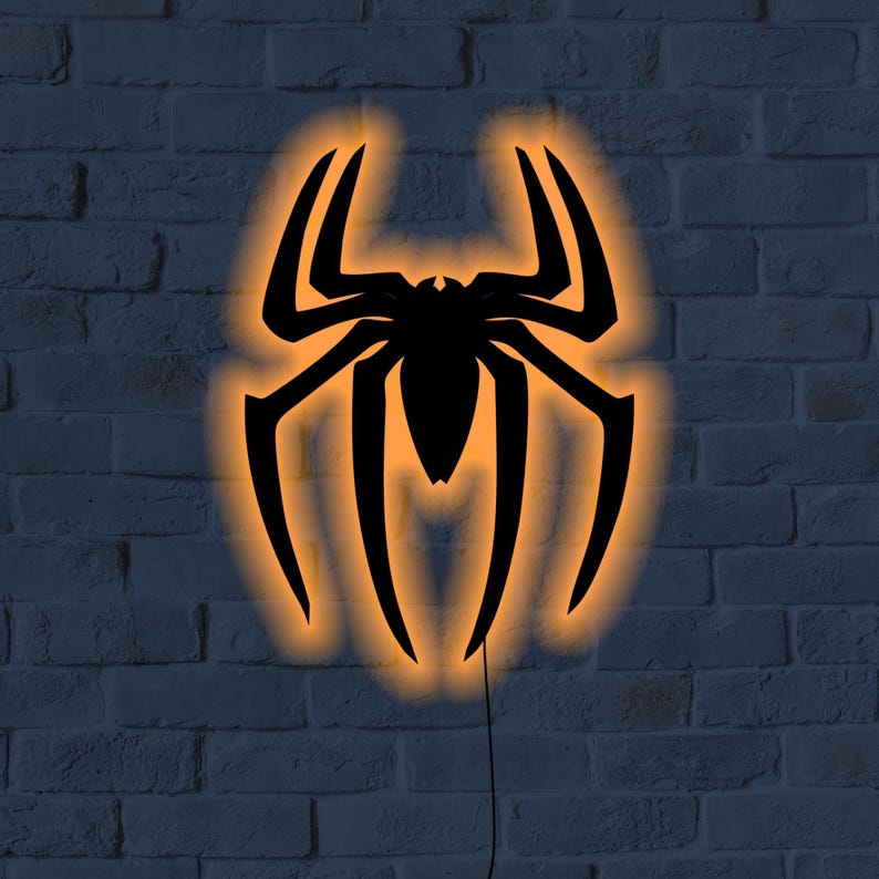 Spider LED Wall Art– Personalized Spider Sign – Neon Sign – Spider ...