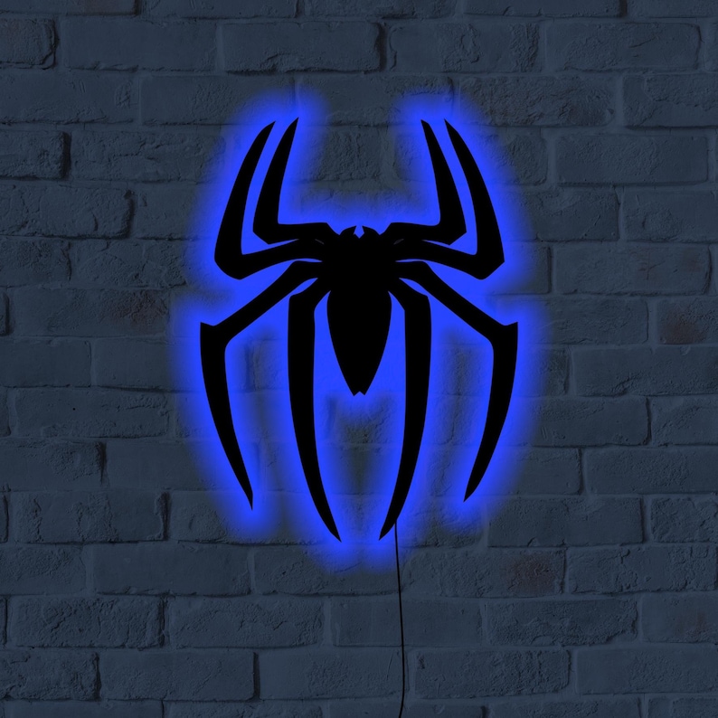 Spider LED Wall Art– Personalized Spider Sign – Neon Sign – Spider ...