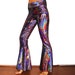Shiny Purple Starburst Velvet Wide Bell Bottom Holographic - Etsy
