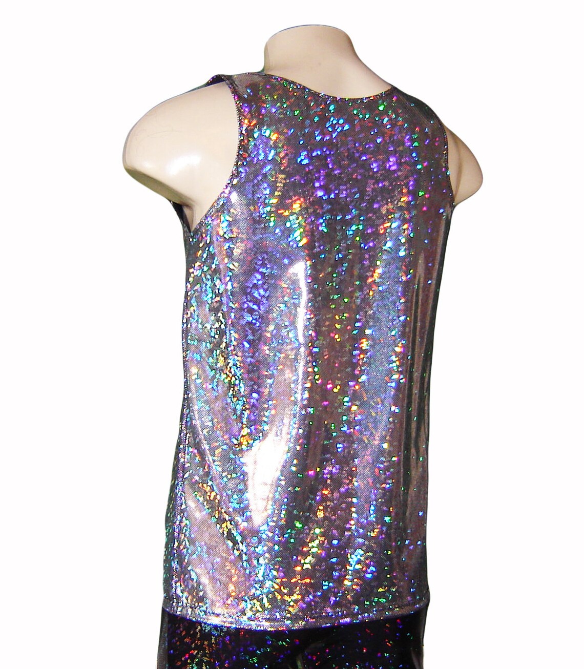 Men's Holographic Sparkle Tank Top Singlet Silver - Etsy