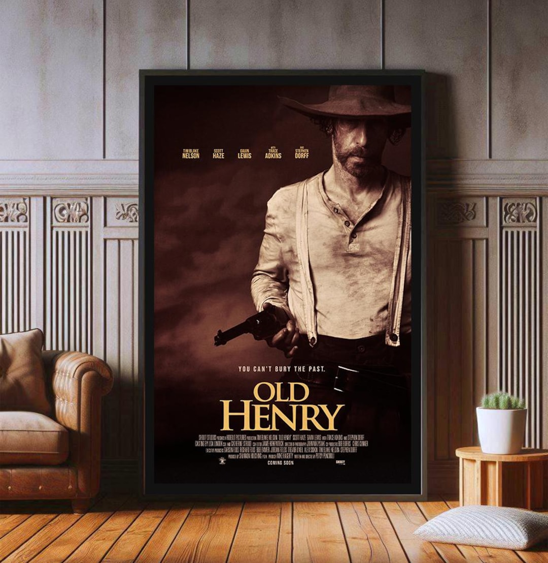 Old Henry Movie Poster, High Quality Canvas Print, Popular Poster ...