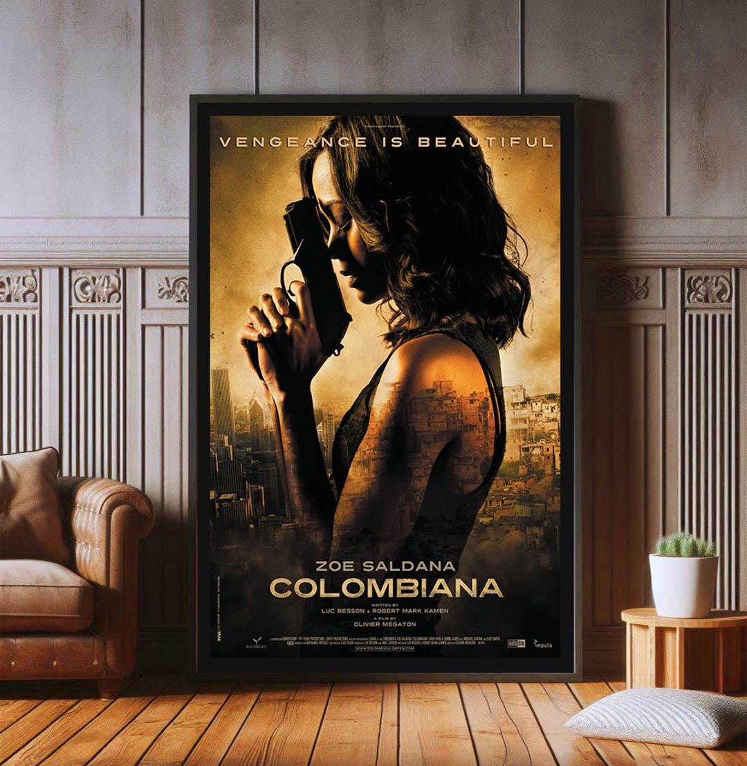 Colombiana Movie Poster: Zoe Saldana Canvas Print - Etsy