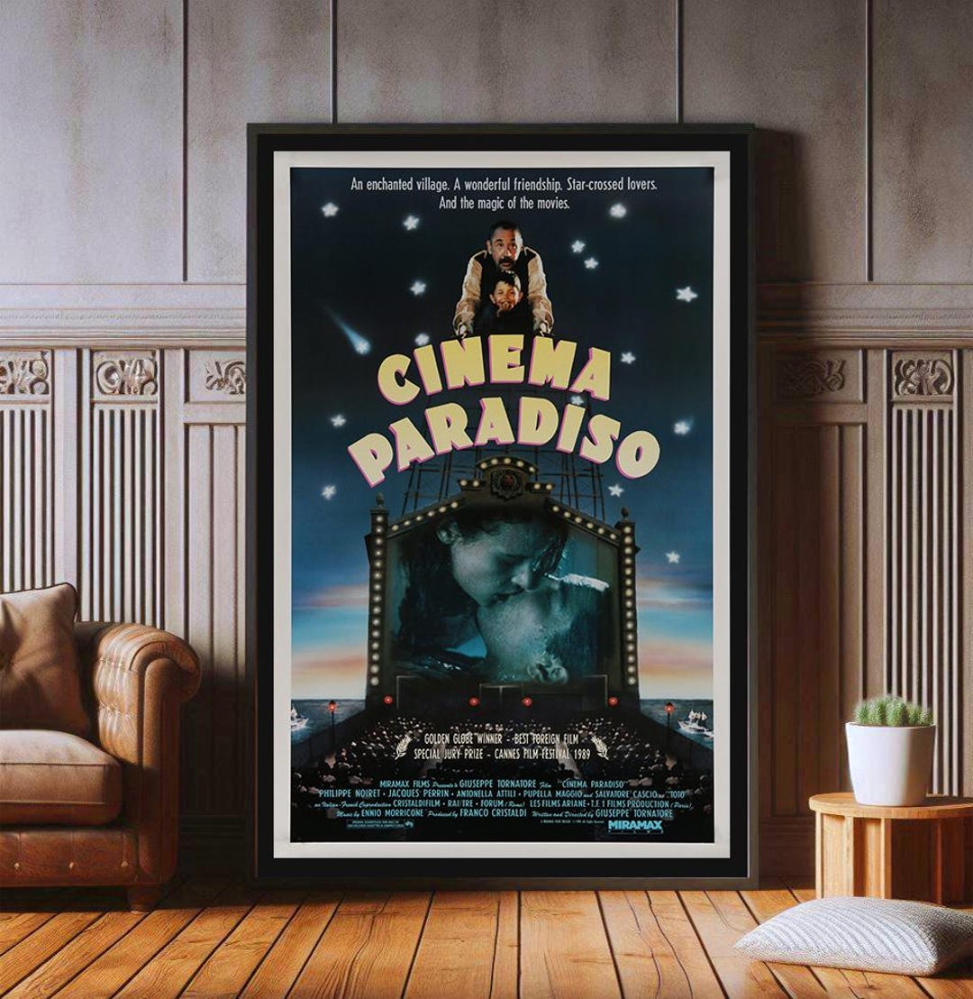 Cinema Paradiso Film Poster, High Quality Canvas Print, Popular Poster ...