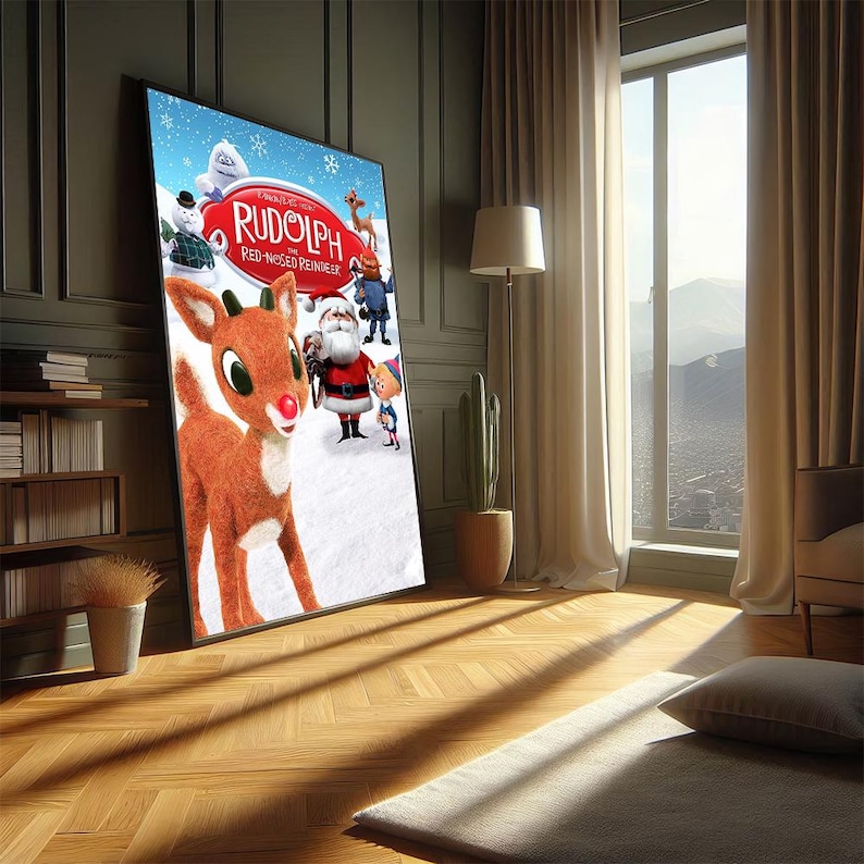 Rudolph, the Red-nosed Reindeer Poster, High Quality Canvas Print ...