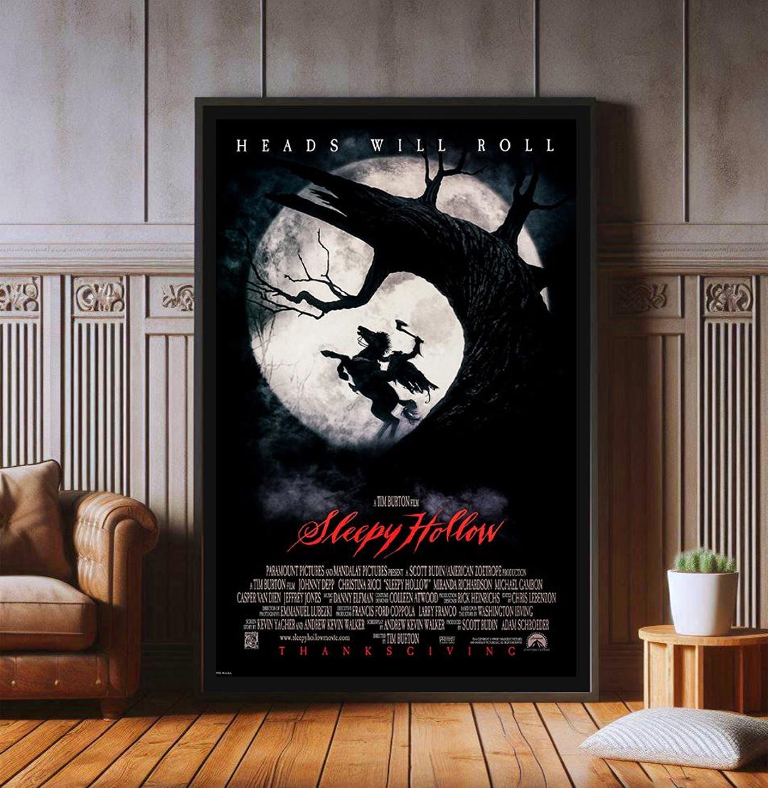 Sleepy Hollow Movie Poster, High Quality Canvas Print, Popular Poster ...