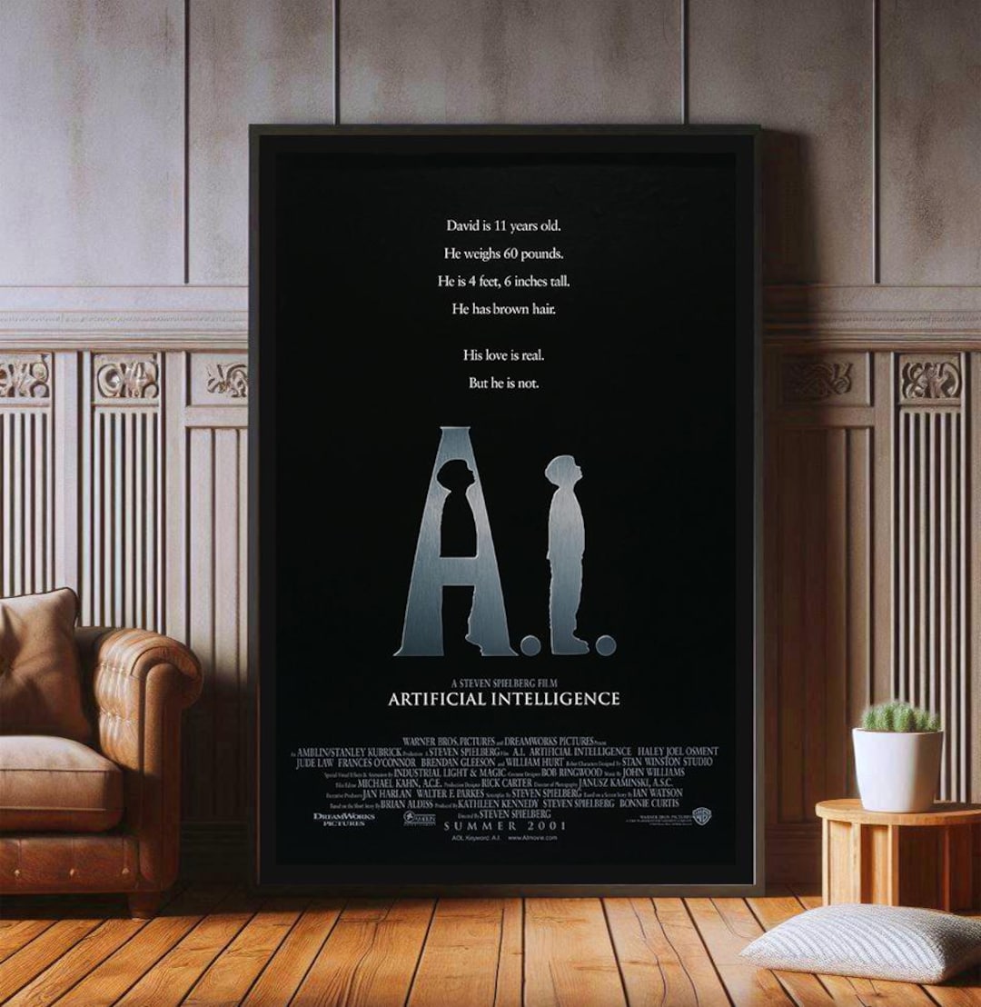 A.I. Artificial Intelligence Film Poster, High Quality Canvas Print ...