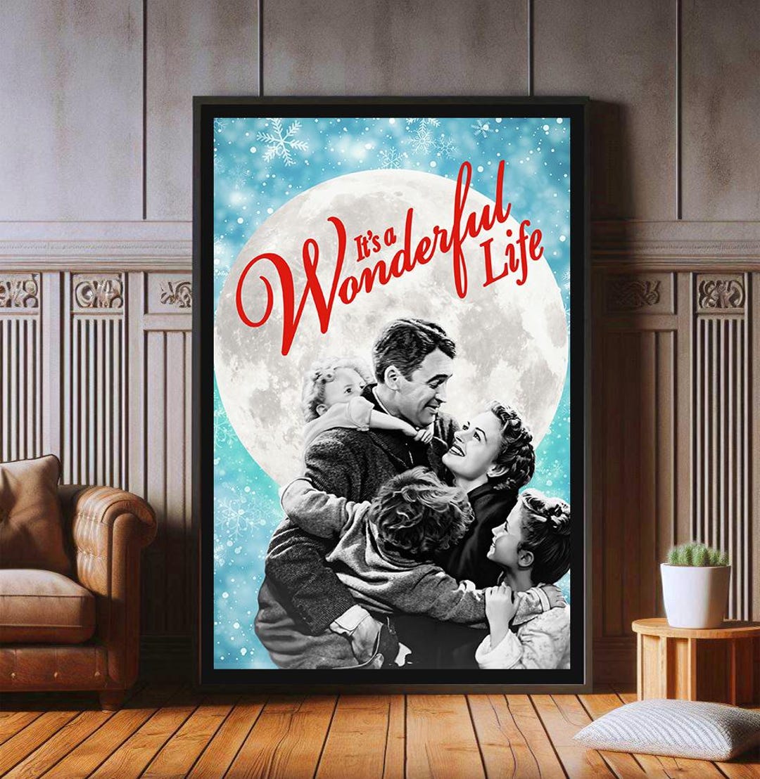 Its A Wonderful Life Film Poster, High Quality Canvas Print, Popular ...