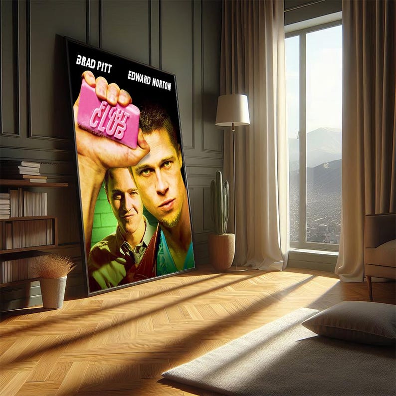 Fight Club Film Poster, High Quality Canvas Print, Popular Poster ...