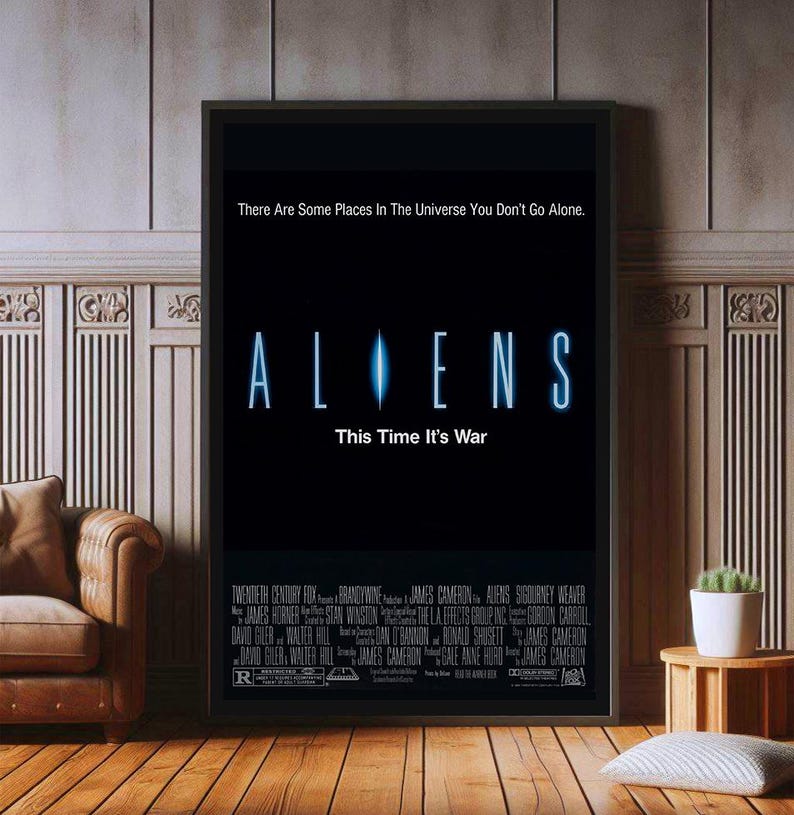 1986 Aliens Movie Poster, High Quality Canvas Print, Popular Poster ...