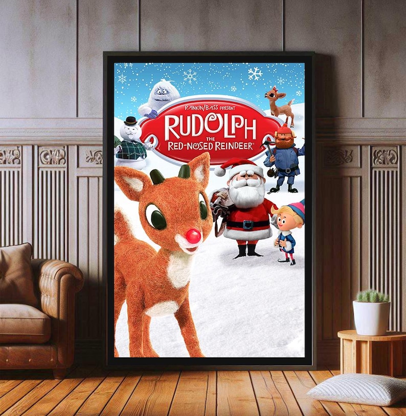 Rudolph, the Red-nosed Reindeer Poster, High Quality Canvas Print ...