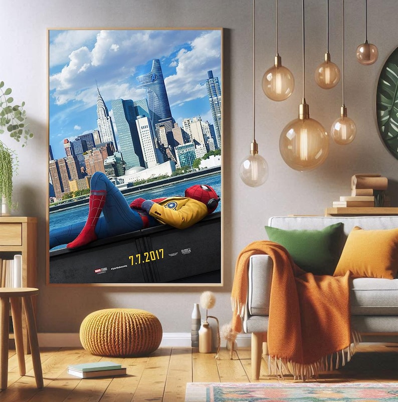 Spider-man: Homecoming Film Poster, High Quality Canvas Print, Popular ...