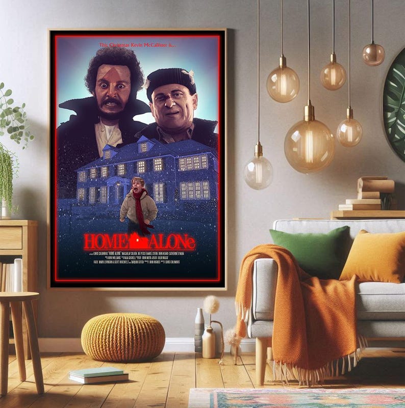 Home Alone Film Poster, High Quality Canvas Print, Popular Poster ...