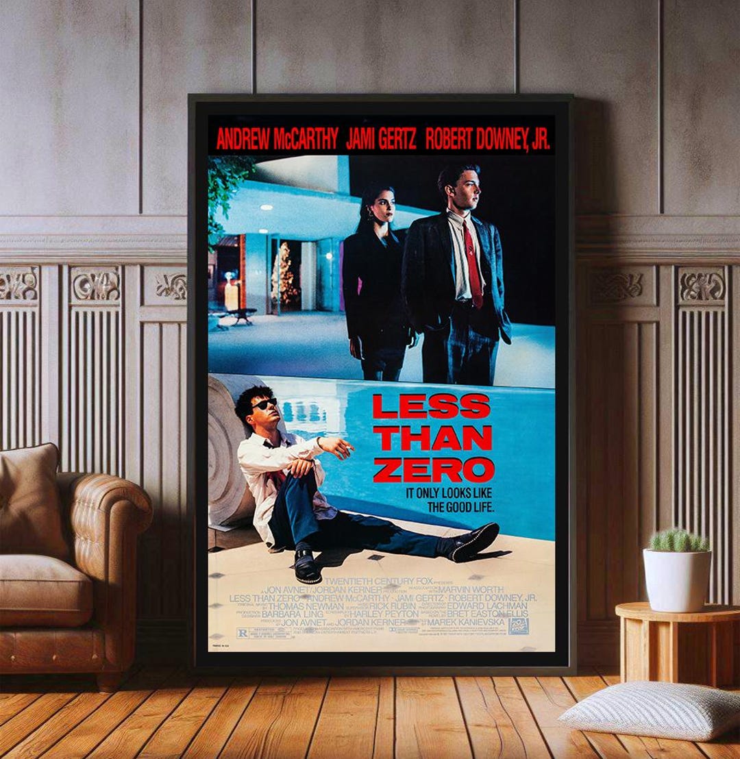 Less Than Zero Film Poster, High Quality Canvas Print, Popular Poster Prints for Wall Aesthetic ...