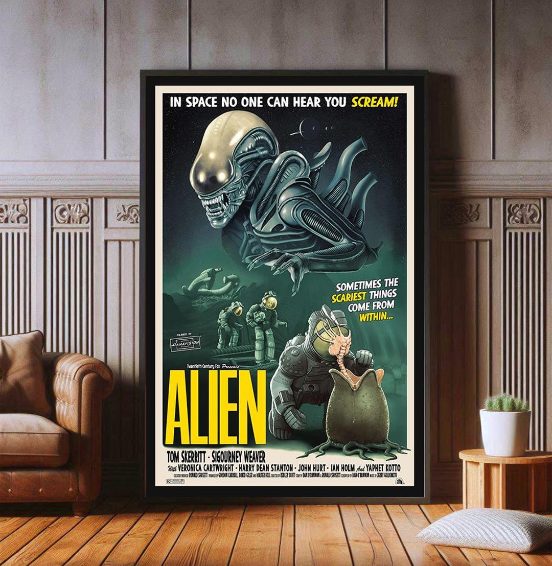 Alien Classic Movie Poster, High Quality Canvas Print, Popular Poster ...