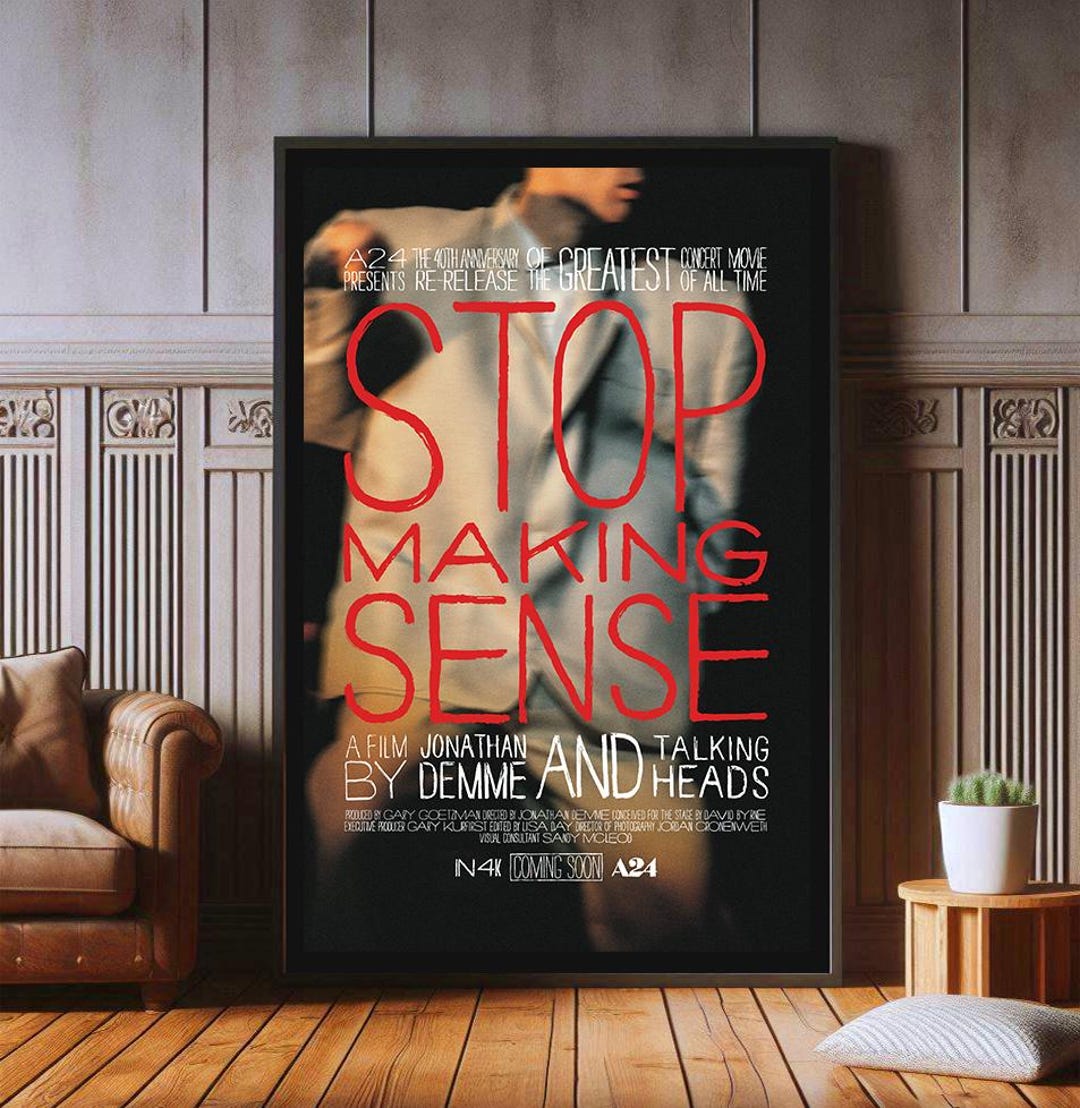 Stop Making Sense Film Poster: Talking Heads, Wall Art Canvas Print - Etsy