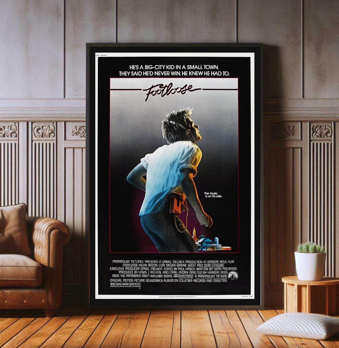 Footloose (1984) Film Poster, High Quality Canvas Print, Popular Poster ...