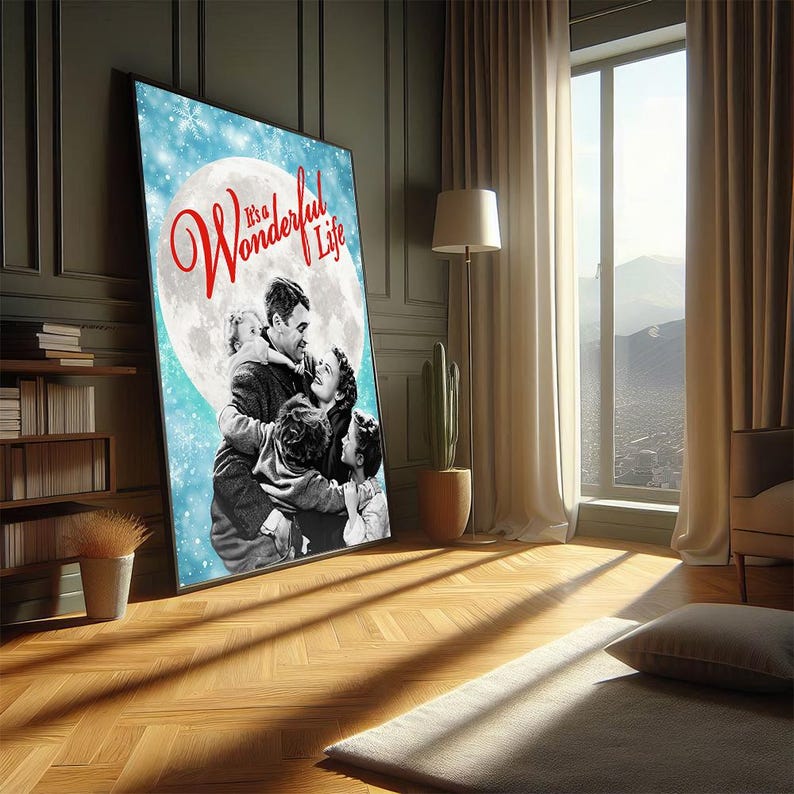 Its A Wonderful Life Film Poster, High Quality Canvas Print, Popular ...