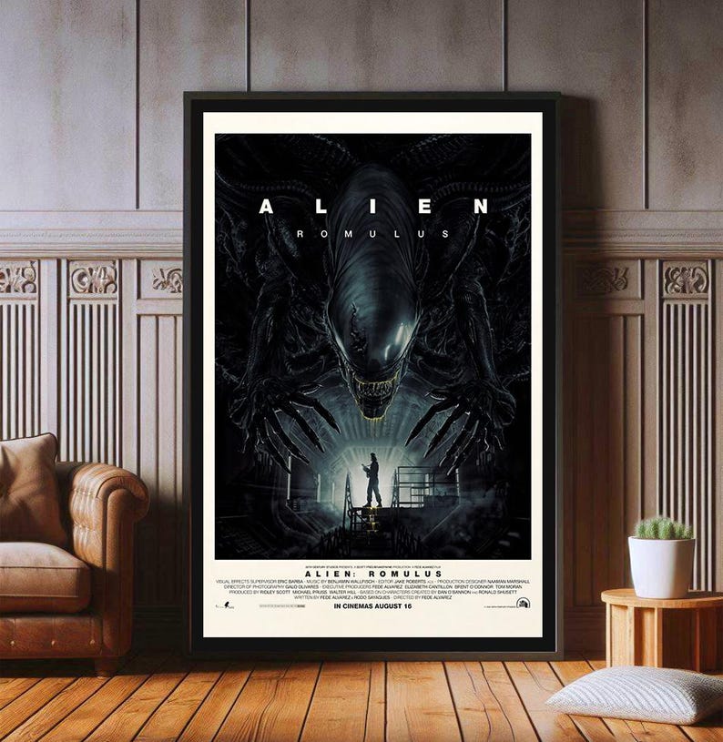 Alien Romulus (2024) Film Poster, High Quality Canvas Print, Popular ...