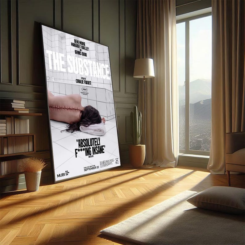 The Substance Film Poster, High Quality Canvas Print, Popular Poster ...