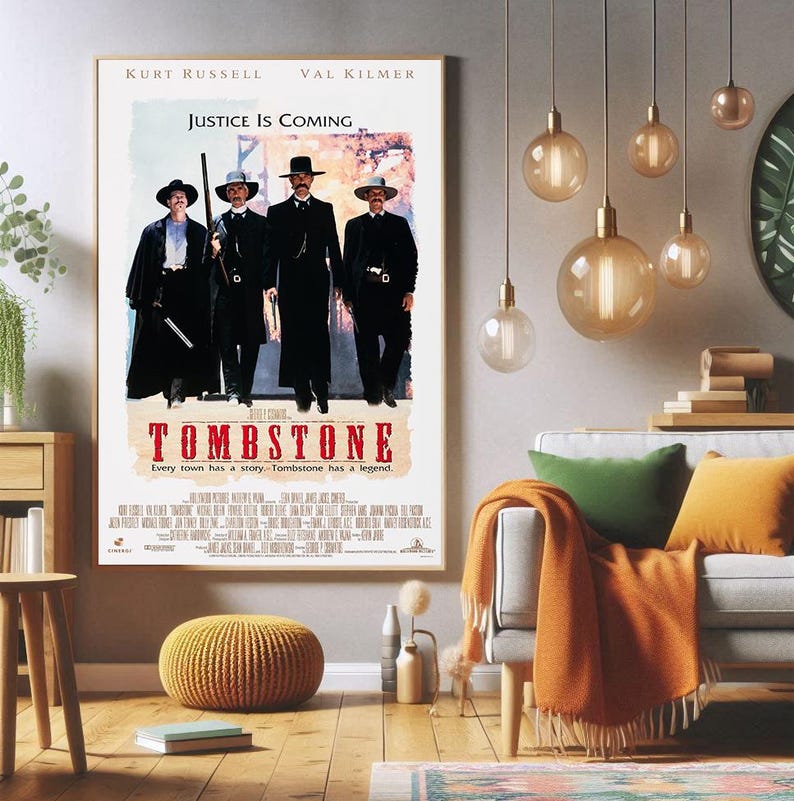 Tombstone Film Poster, High Quality Canvas Print, Popular Poster Prints ...