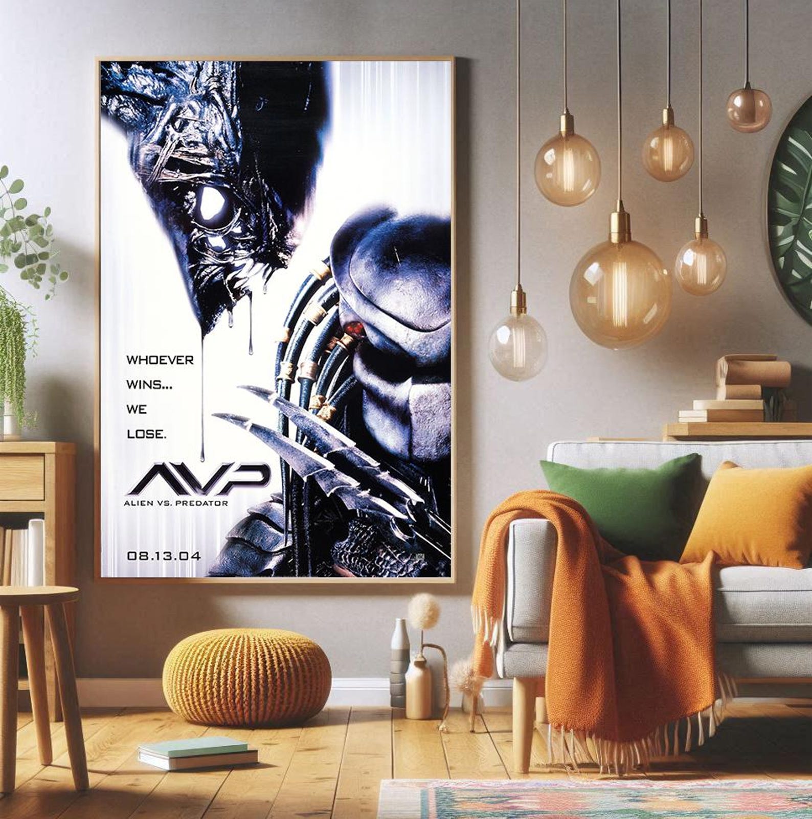 Alien Vs Predator Film Poster, High Quality Canvas Print, Popular ...