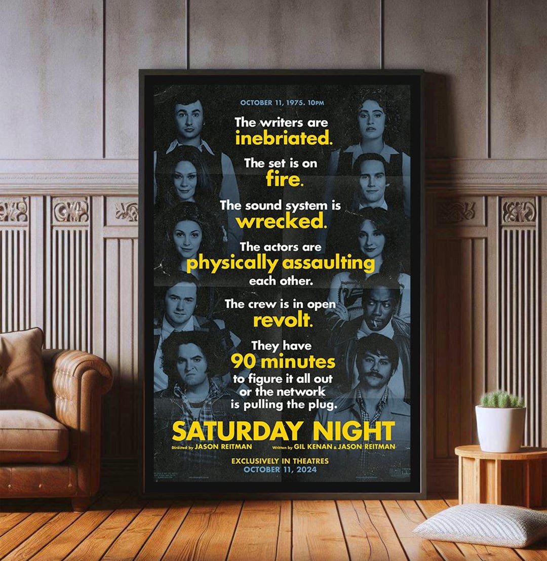 Saturday Night Film Poster, High Quality Canvas Print, Popular Poster ...