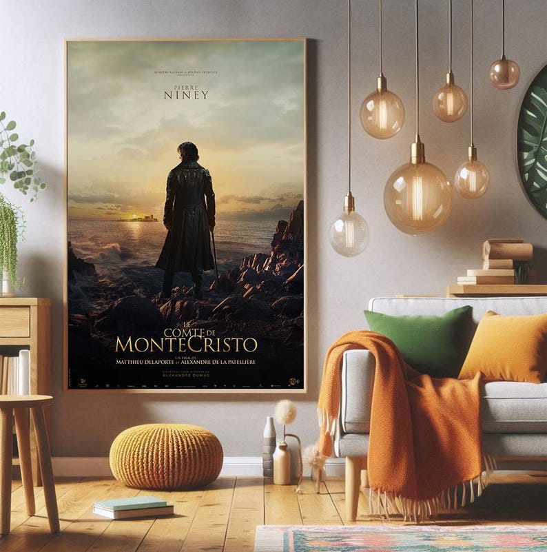 The Count of Monte-cristo 2024 Film Poster, High Quality Canvas Print ...