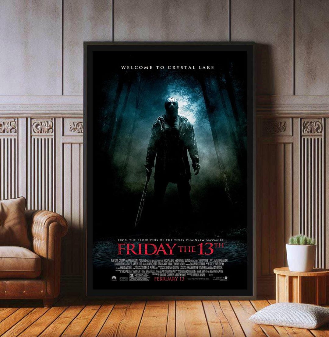 Friday the 13th Movie Poster, High Quality Canvas Print, Popular Poster ...