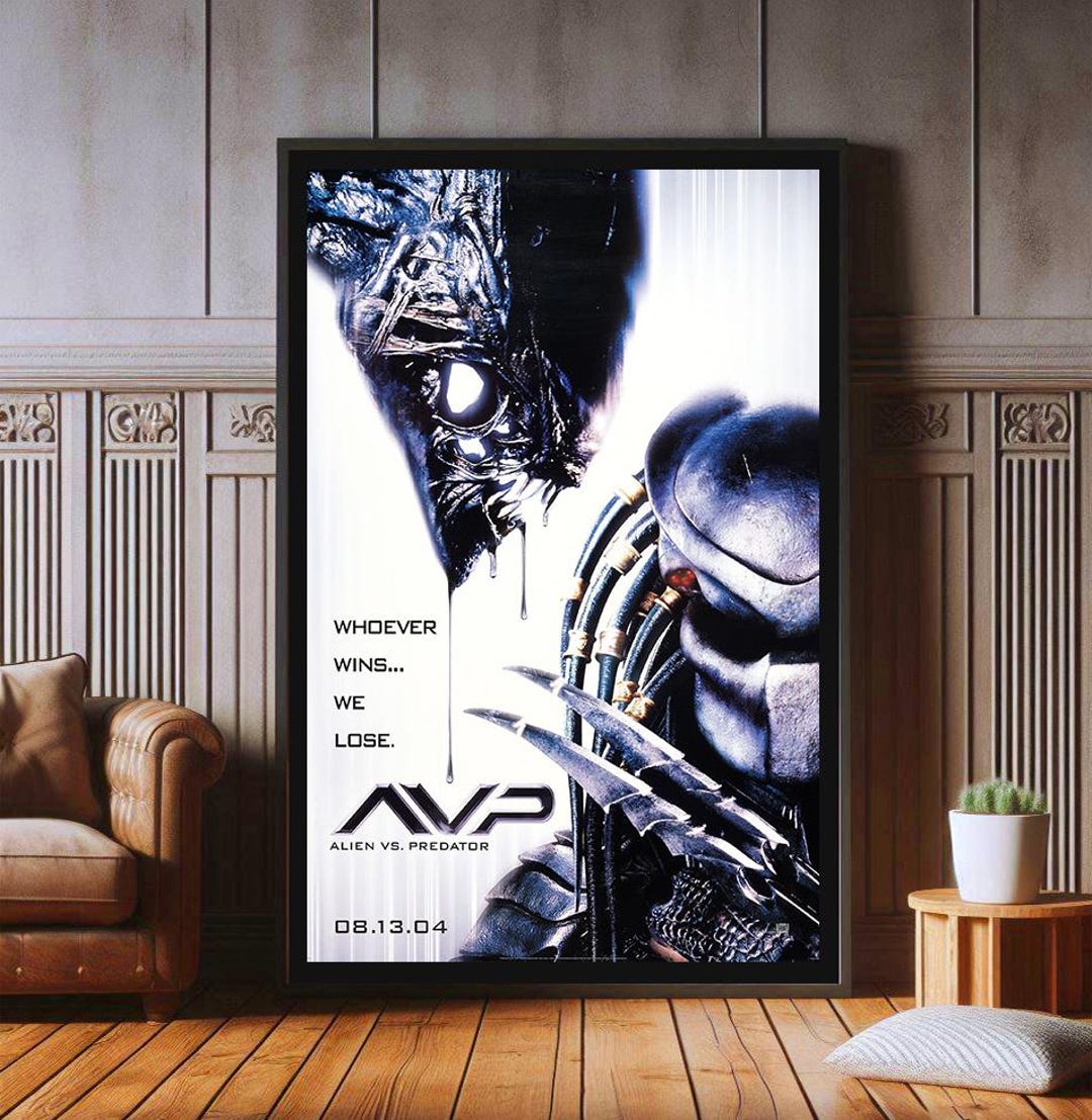 Alien Vs Predator Film Poster, High Quality Canvas Print, Popular ...