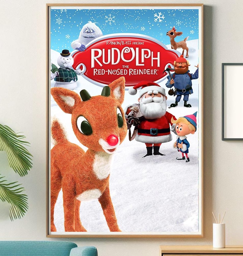 Rudolph, the Red-nosed Reindeer Poster, High Quality Canvas Print ...