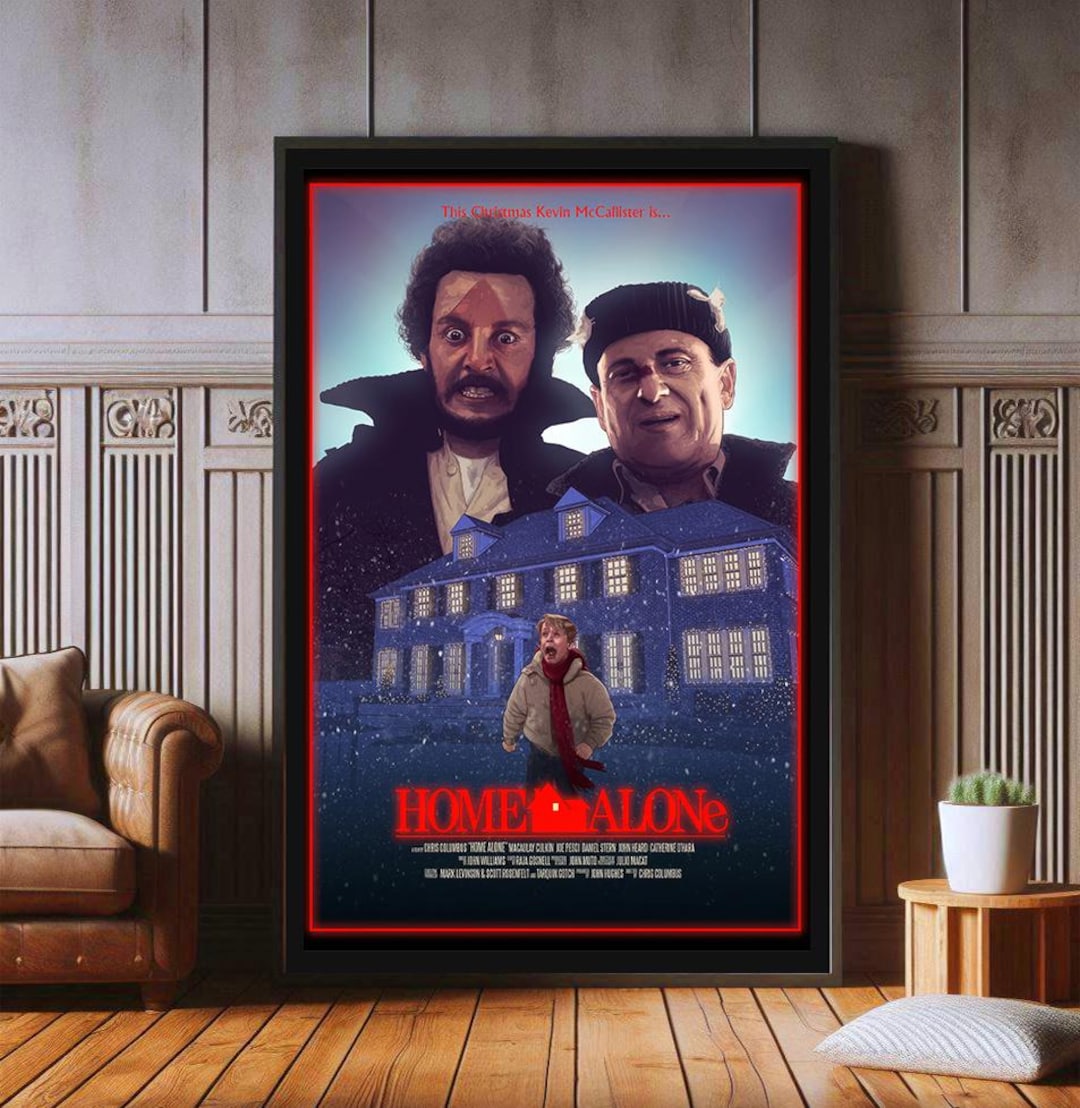 Home Alone Film Poster, High Quality Canvas Print, Popular Poster ...