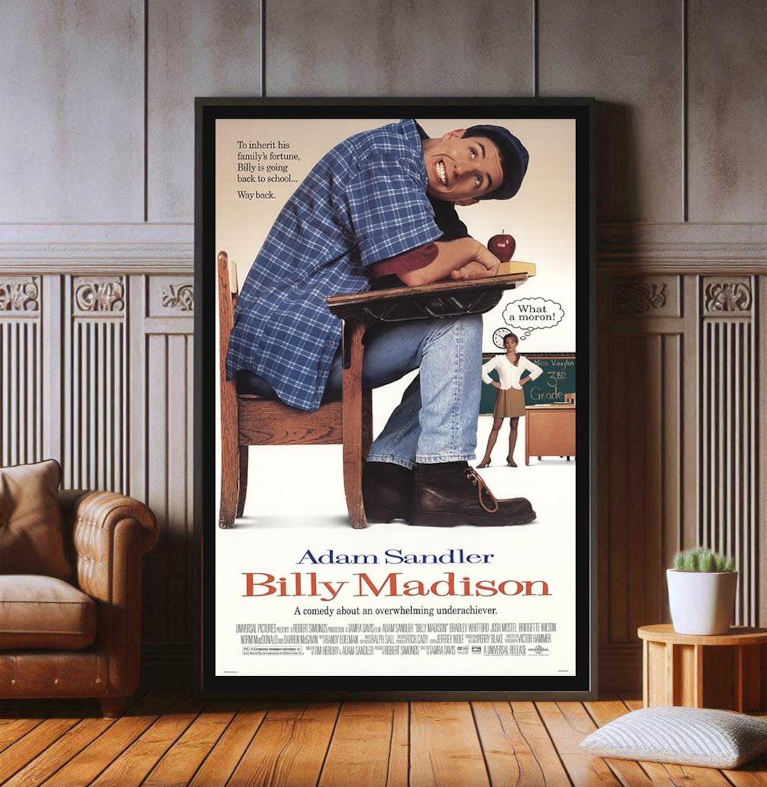 Billy Madison Film Poster, High Quality Canvas Print, Popular Poster ...
