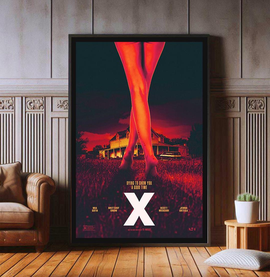 X Mia Goth Horror Film Poster, High Quality Canvas Print, Popular ...