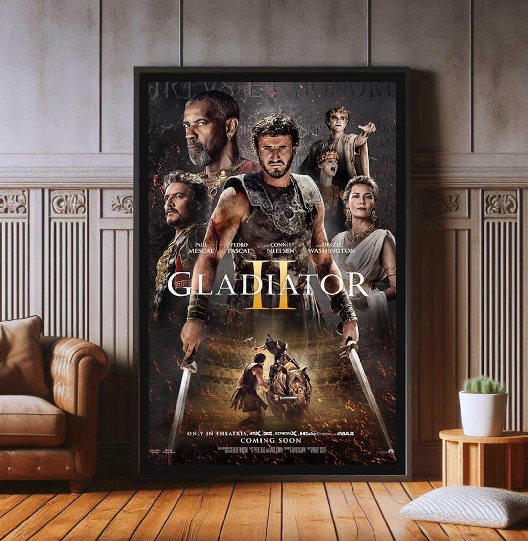 Gladiator 2 Movie Poster, High Quality Canvas Print, Popular Poster ...